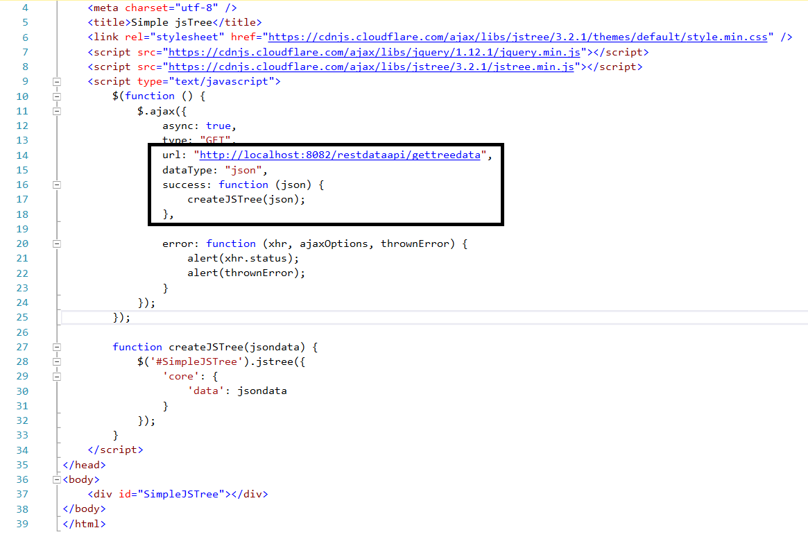 Example Of Simple JsTree With Dynamic JSON Data Using AJAX EveryEthing